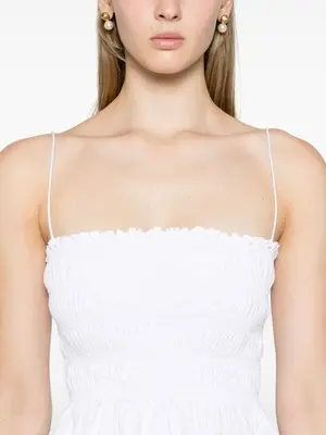 Matteau Spaghetti Strap Square Neck Mini Dress - White