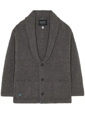 Alanui Ribbed Cashmere-silk Cardigan - Grey