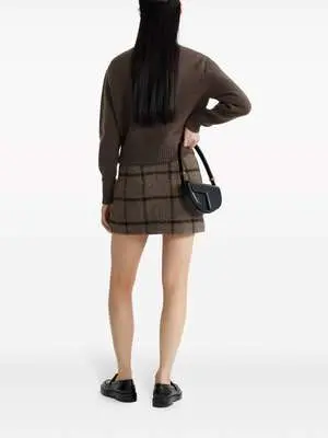 PATOU Tweed Mini Skirt - Brown