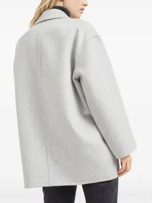 Brunello Cucinelli Cashmere Double-breasted Coat - Grey
