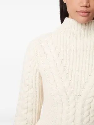 Nina Ricci Cable-knit Wool-blend Jumper
