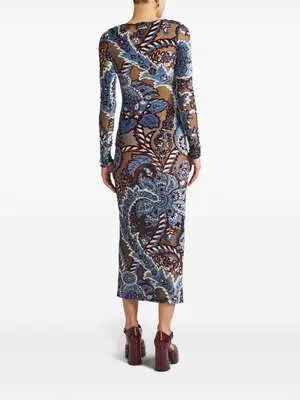 Etro Jacquard Velvet Maxi Dress