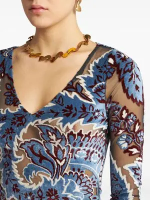 Etro Jacquard Velvet Maxi Dress