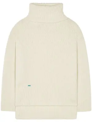 Alanui Logo-plaque Cashmere-silk Blend Jumper - White