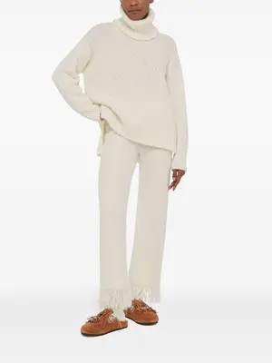 Alanui Logo-plaque Cashmere-silk Blend Jumper - White
