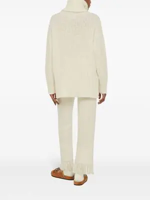 Alanui Logo-plaque Cashmere-silk Blend Jumper - White