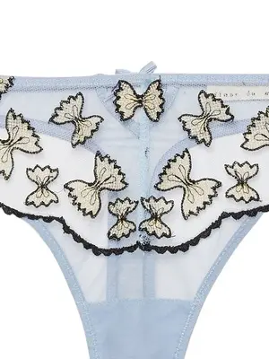 FLEUR DU MAL Farfalle Embroidered Thong