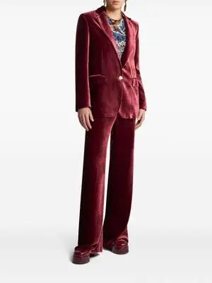 Etro Single-breasted Velvet Blazer - Red