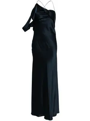 Michelle Mason Crisscross-back Silk Dress