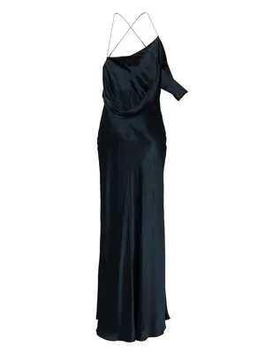 Michelle Mason Crisscross-back Silk Dress