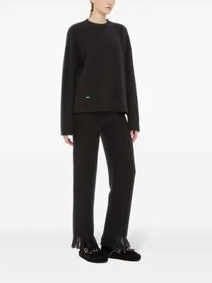 Alanui Ribbed-edge Cashmere-blend Jumper - Black