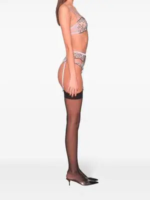 FLEUR DU MAL Farfalle Embroidered Balconette Bra