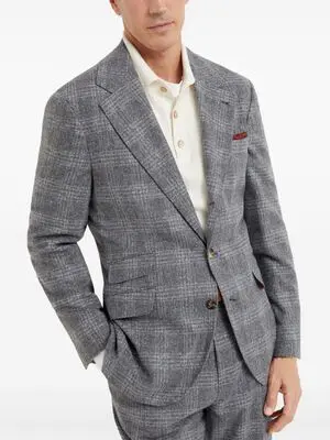 Brunello Cucinelli Check Pattern Blazer