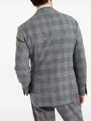 Brunello Cucinelli Check Pattern Blazer