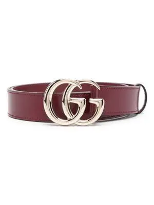 Gucci Gg Marmont Leather Belt - Red