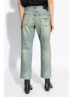 R13 Logo-appliqué Straight Jeans - Blue