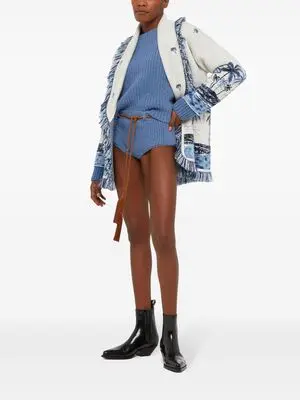 Alanui Knitted High-waisted Shorts