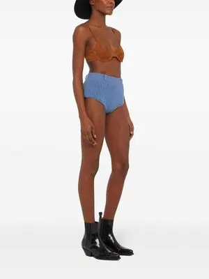 Alanui Knitted High-waisted Shorts