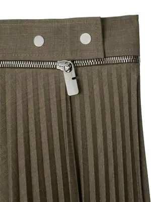 Burberry Wool-blend Pleated Midi Skirt