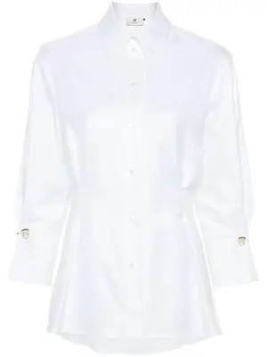 Elisabetta Franchi Chevron-pattern Poplin Shirt
