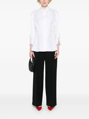 Elisabetta Franchi Chevron-pattern Poplin Shirt