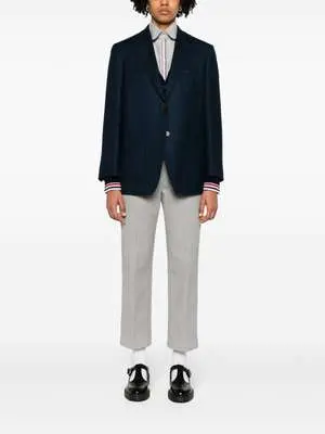 Thom Browne Single-breasted Wool Blazer - Blue