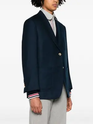 Thom Browne Single-breasted Wool Blazer - Blue