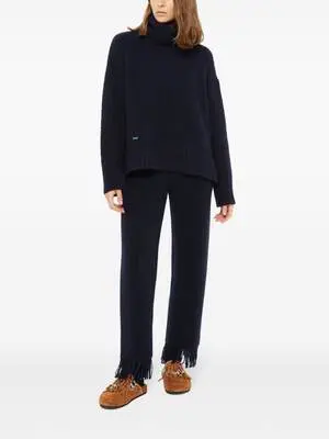 Alanui Logo-plaque Knitted Jumper - Blue