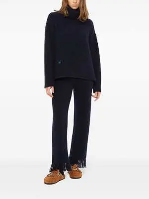 Alanui Logo-plaque Knitted Jumper - Blue