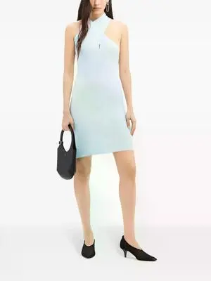 COURREGES Criss-cross Jersey Mini Dress - Blue