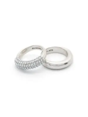 ALLSAINTS Bead-embellished Ring Set