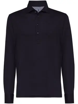 Brunello Cucinelli Long-sleeve Polo Shirt