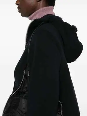 Sacai Sponge Sweat Zip-up Hoodie - Black