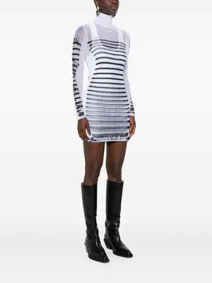 JEAN PAUL GAULTIER Marinère Mesh Minidress - White