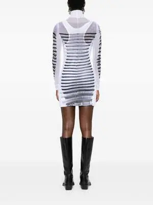 JEAN PAUL GAULTIER Marinère Mesh Minidress - White
