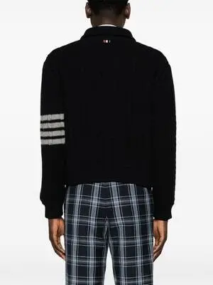 Thom Browne 4-bar Stripe Cable-knit Jacket