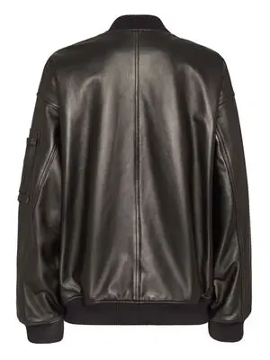 Dsquared2 Zip-up Leather Bomber Jacket