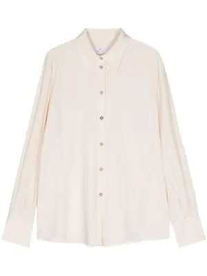 Paul Smith Spread-collar Crepe Shirt