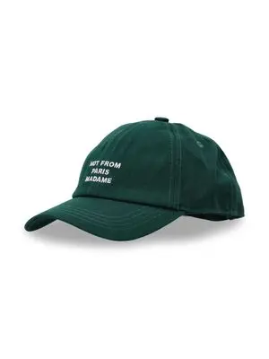 Drole De Monsieur Embroidered Slogan Cap - Green