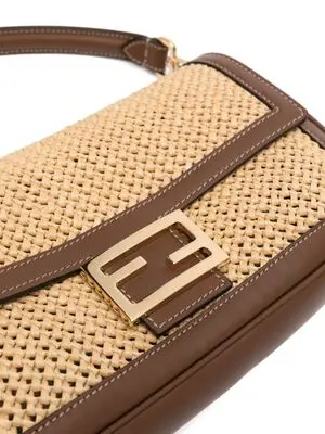 Fendi Baguette Shoulder Bag With Macramé Detailing