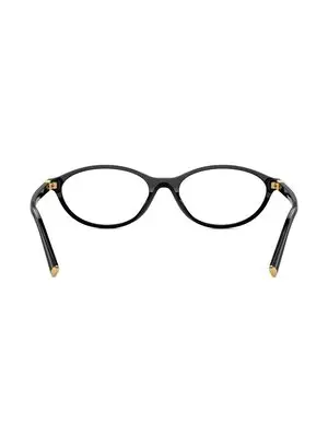 Miu Miu Logo-plaque Oval-frame Glasses