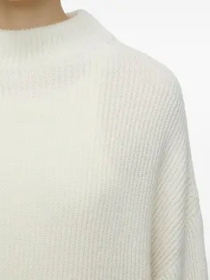 Closed Crew-neck Ribbed Jumper