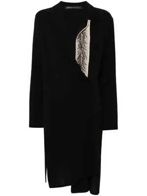 IBRIGU Wrap Silk Midi Dress