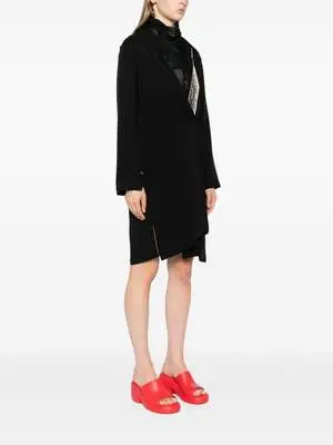 IBRIGU Wrap Silk Midi Dress