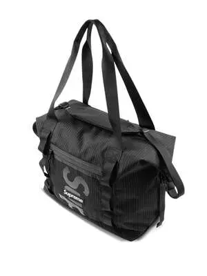 Supreme Logo-Print Tote Bag - Black | Editorialist