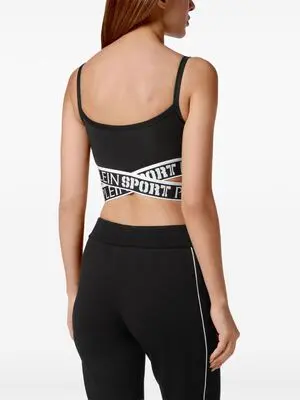 PLEIN SPORT Logo-underband Crop Top