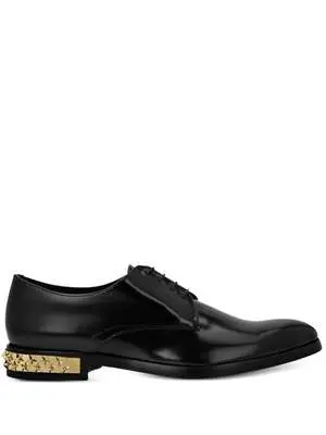 Philipp Plein Star Studded Leather Derby Shoes