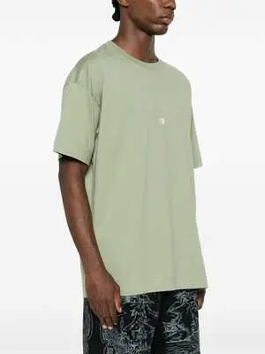 Givenchy 4g-embroidered Cotton T-shirt - Green
