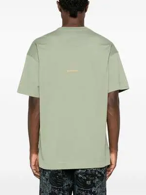 Givenchy 4g-embroidered Cotton T-shirt - Green
