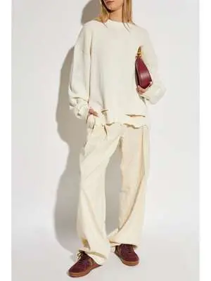 Helmut Lang Distressed Sweater - White